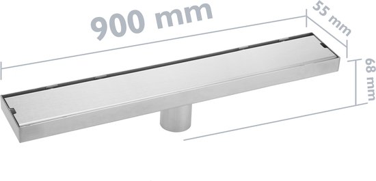 PrimeMatik - 90cm douchegoot voor roestvrijstalen tegels matte | bol.com