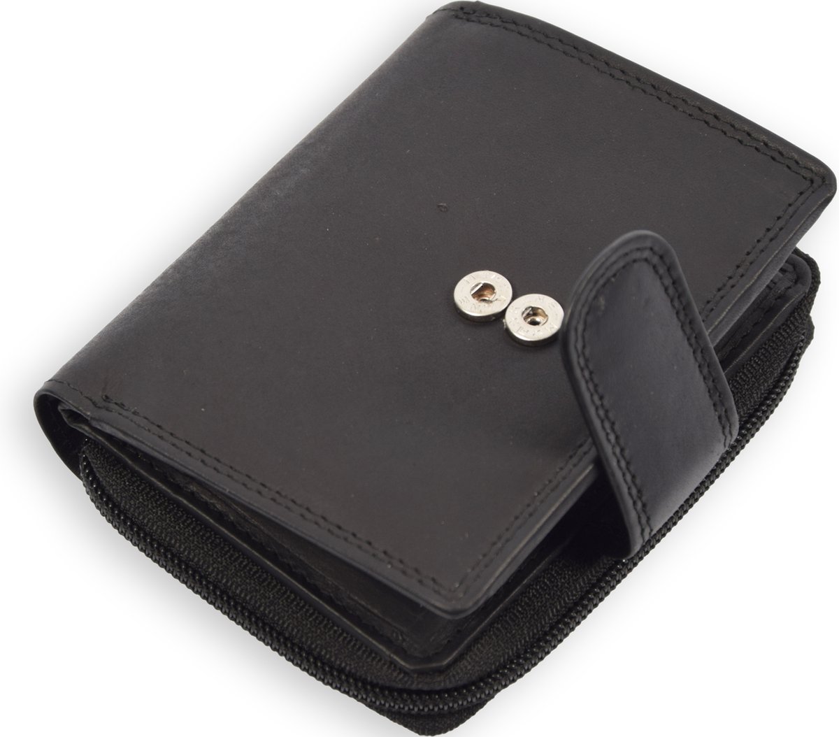 Compacte Leren Rits Portemonnee | Nappa leer | heren/dames portemonnee ...