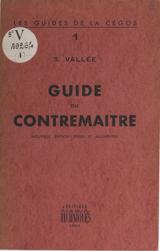Guide du contremaître (ebook), Simon Vallée | 9782307274759 | Boeken ...