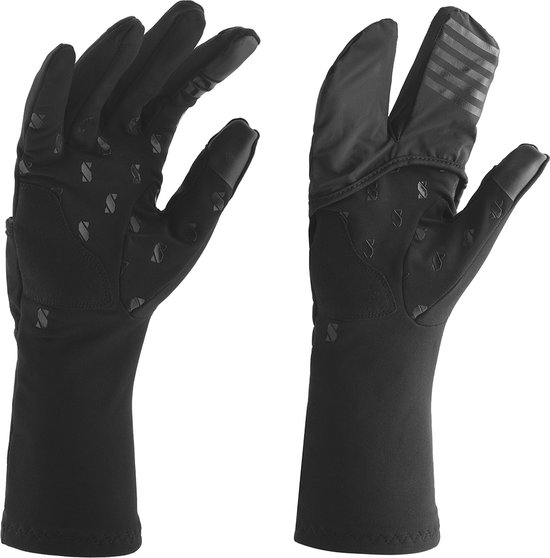 WIND BLOCK GLOVES 2.0- Fietshandschoenen Lang Zwart - Handschoenen ...