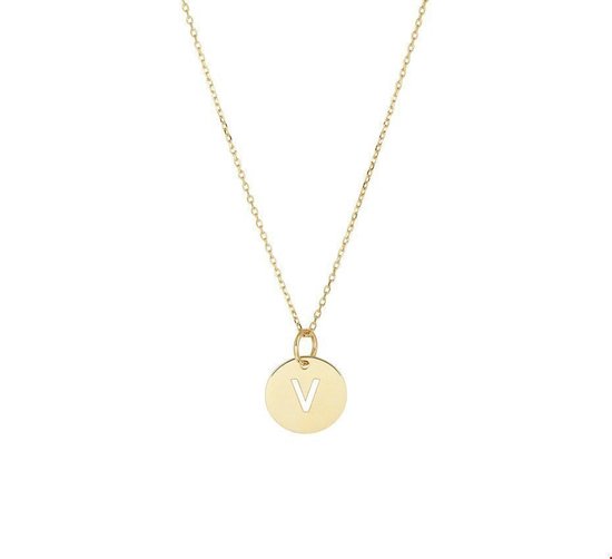 Huiscollectie 4020821 Collier Geelgoud Letter V 0,8 mm 40 - 42 - 44 cm ...