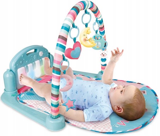 Babygym - Muziek en Geluid - Piano - met Boog - Blauw met Roze - Baby ...