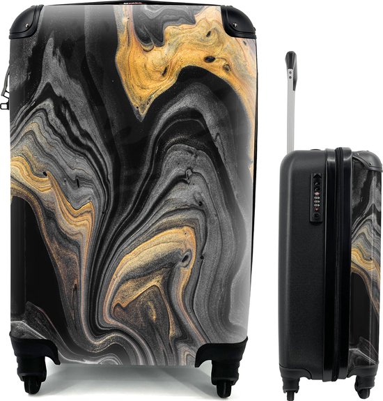 MuchoWow® Koffer - Marmer - Acryl - Goud - Luxe - Abstract - Past ...