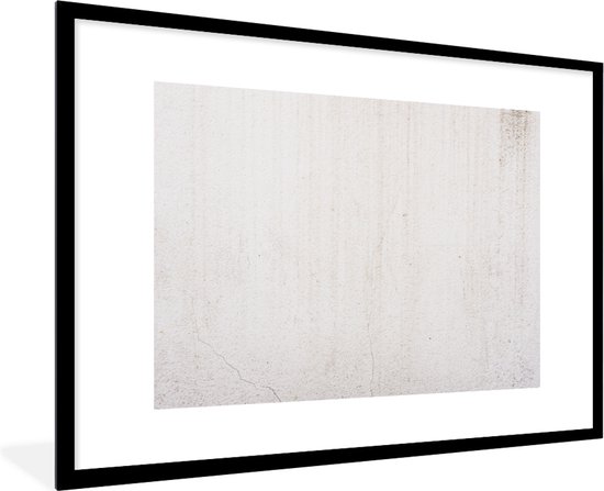 Fotolijst incl. Poster - Beton - Muur - Wit - 120x80 cm - Posterlijst | bol
