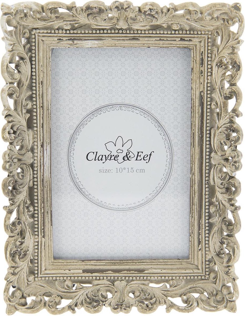 Clayre & Eef Fotolijst 10x15 cm Beige Kunststof Rechthoek Fotokader ...