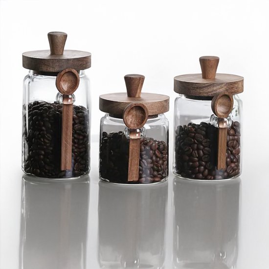 Dutchers® Bewaarpotjes - * - 3 Stuks - BPA vrij - Bewaarpotjes - Glazen ...