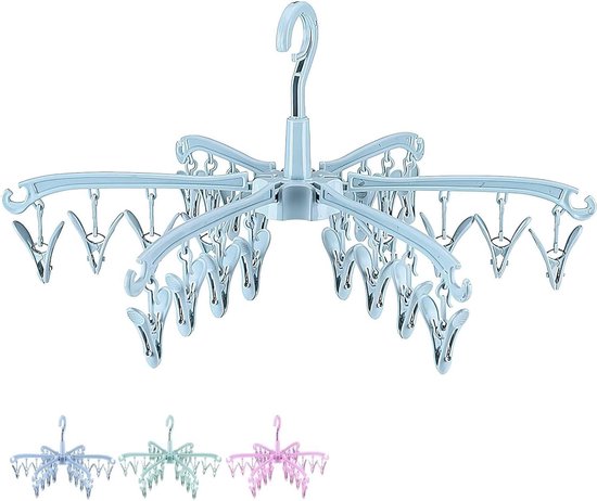 Klein droogrek met 24 kegels - Opvouwbaar en winddicht wasrek voor ...