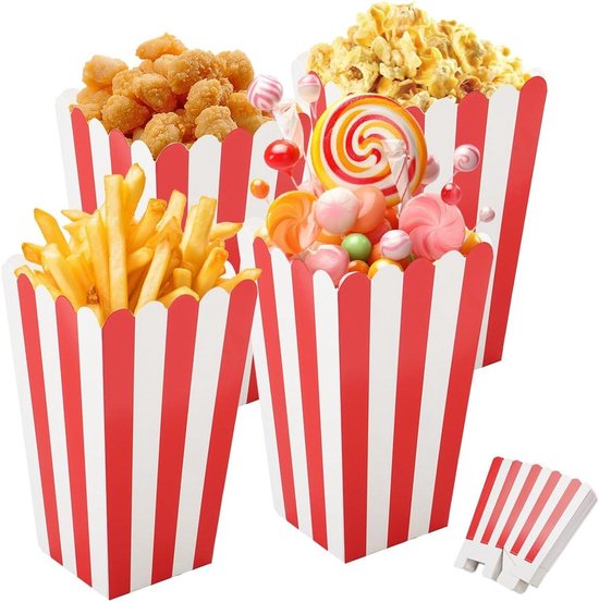 Popcorn Boxes - 50pcs Small Easy to Use Water and Oil Resistant ...