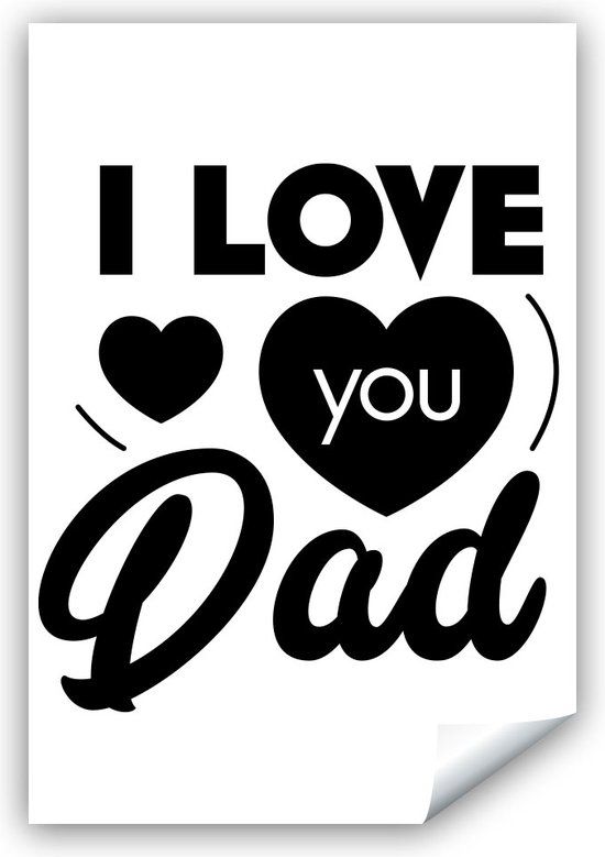 Love you Dad Poster - Papa - Foto - Print - Groot - Canvas - Schilderij ...