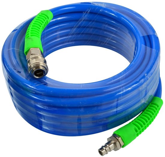 GEKO Versterkte luchtslang - flexibel PU - 12mm x 8mm - 10m - blauw | bol