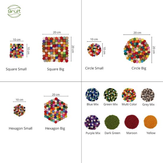 Home Pot Onderzetters - Hittebestendig - Decoratief - 1 stuk - Groen ...