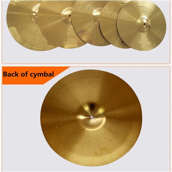 Medium ride bekken Cymbal Stand Drum Water Slam Cymbal Accent Cymbal ...