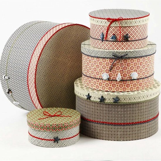 Ronde bruine hobby knutselen doos/dozen van karton - 3x - 20 x 10 cm ...