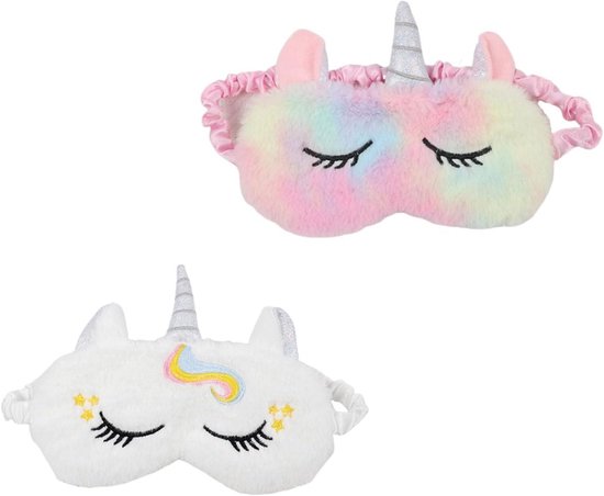 Oogmasker voor slapende kinderen - Eenhoorn design, pluche ...