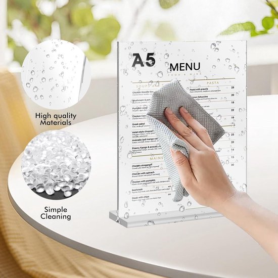 6 Pcs A5 Standard Acrylic Table Stand Double-Sided Transparent Plastic ...