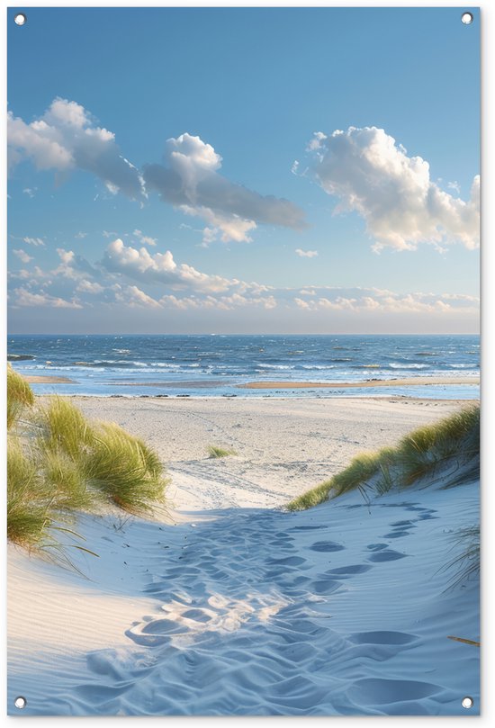 Tuinposter 80x120 cm - Tuindecoratie Duinen - Zomer - Zon - Landschap - Zee - Poster... | bol