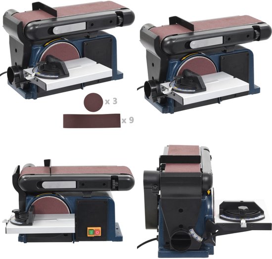 vidaXL Vlak- en bandschuurmachine elektrisch 370 W 150 mm ...