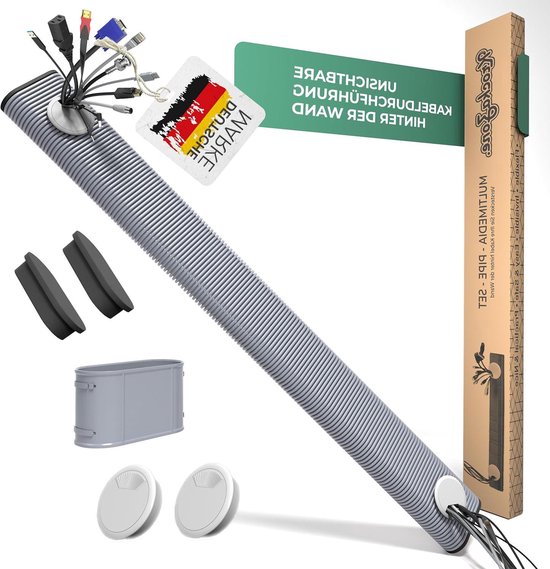 Inbouw kabelgoot - Ovale multimedia buis - 1,1 m lang - Kabels ...