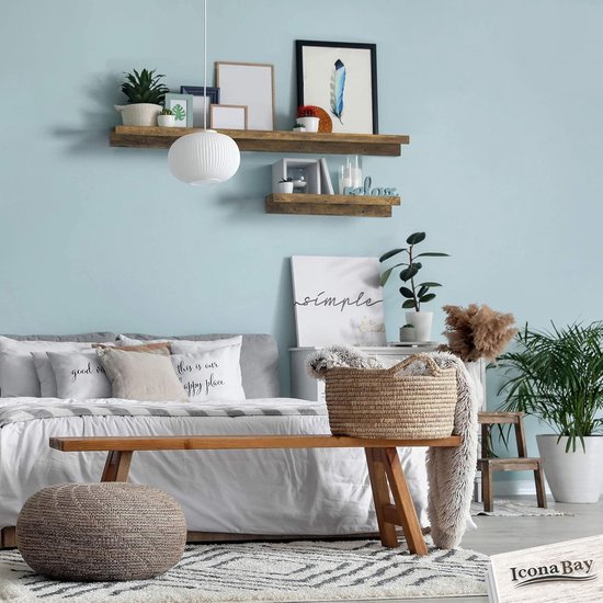 Zwevende muurplanken - Moderne rustieke stijl - Set van 3 ...