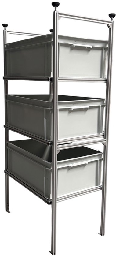 Opbergrek aluminium voor camper / campergarage - 3 niveaus - inclusief ...