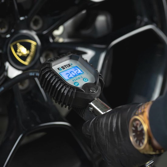 Bandenpomp Elektronische Manometer met LCD-scherm en Flexibele Slang ...