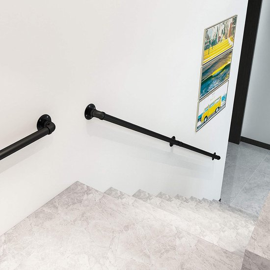 Goodivery ® Handrail voor Trap Zwart Binnen Buiten - Trapleuning voor ...