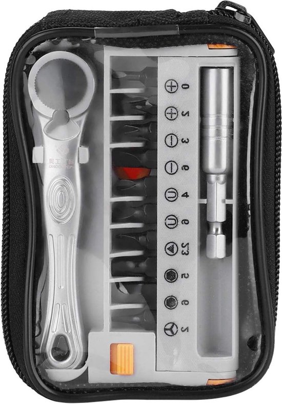 Bit-dopsleutel-ratelset - 12 delig - Draagbaar - Mini - 1/4 inch ...