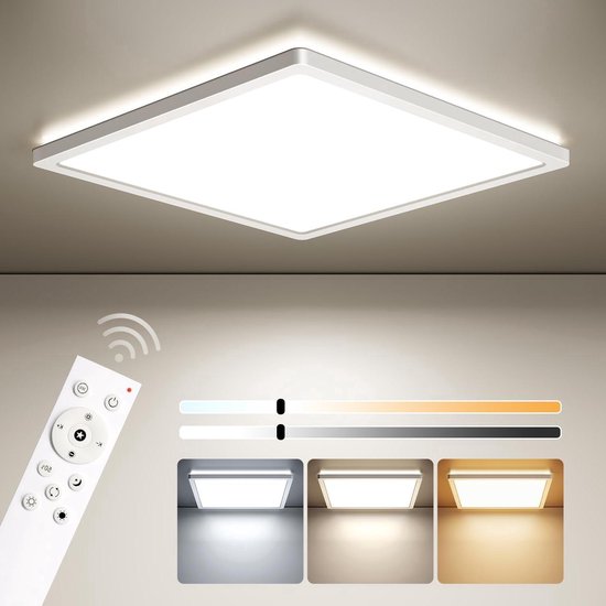 Dimbare LED Plafondlamp - Modern design - Geschikt voor elke ruimte - 1 ...