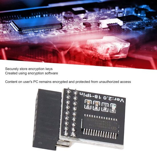 TPM2.0-module voor ASROCK Moederbord - TPM-beveiligingsmodule - LPC ...