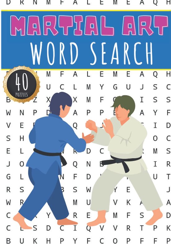 Martial Art Word Search: 40 Puzzles with Word Scramble | Challenging ...