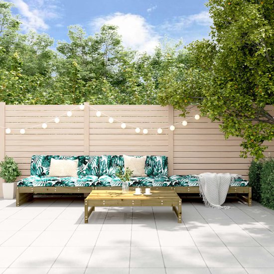 vidaXL 4-delige Loungeset Grenenhout | bol