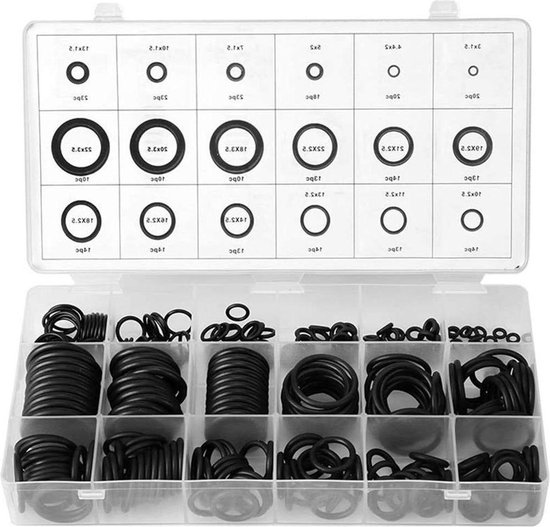 279pcs/kit Black Rubber Spout O-Ring Kit - Hydraulic Sanitary Seals Assortment - 18... | bol
