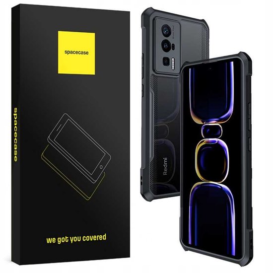 Spacecase Case Cover Voor Poco F5 Pro Zwarte Telefoon | bol