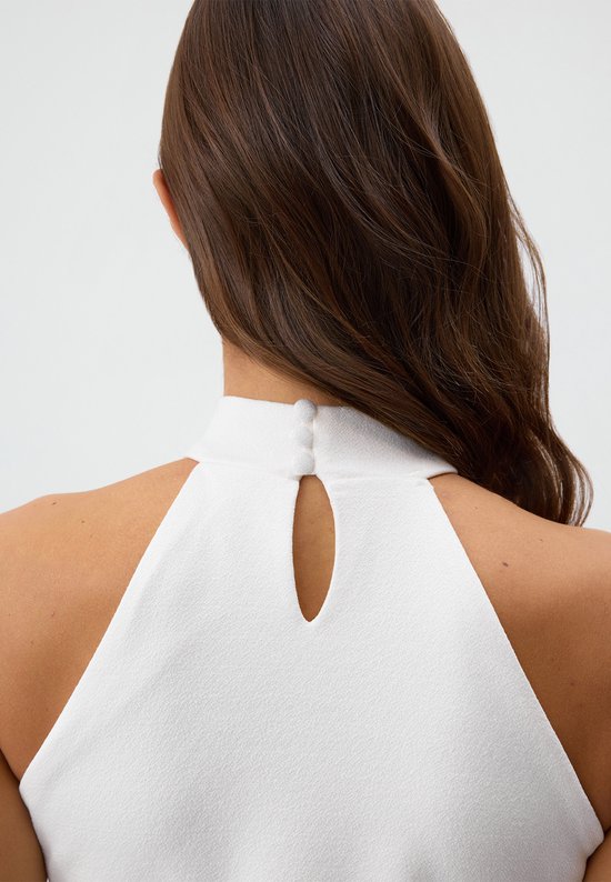 Jimmy Key Versierde Halter Hals Crop Top Blouse | bol