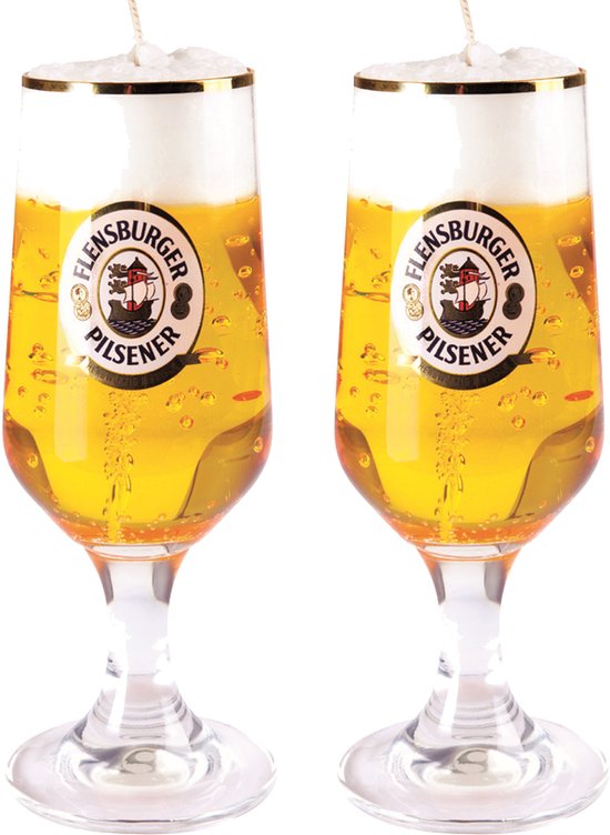 Bierkaars - 2x - Duits bier - 20 cm - Bierglas gadget/kado - Vaderdag ...