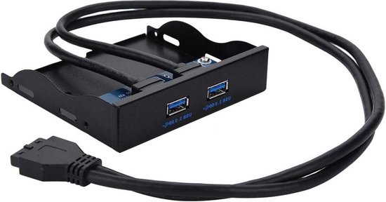 Voorpaneel USB 3.0 Floppy Front Panel met 2-Poort 35" Floppy Bay - USB3 ...
