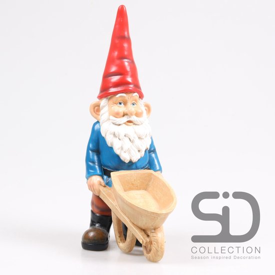 Dwerg met kruiwagen | H30cm | bol