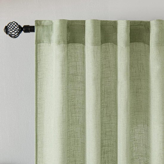 Doorschijnende linnen schuifgordijnen - moderne transparante gordijnen ...
