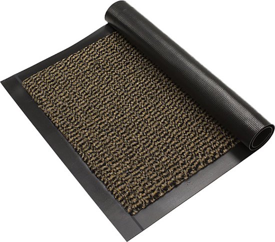 JYG Droogloopmat ENTER Beige 90x200cm - 4-zijden Stootrand | bol