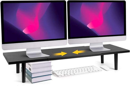 Verstelbare Dubbele Monitor Stand - Computer Riser voor Bureau ...