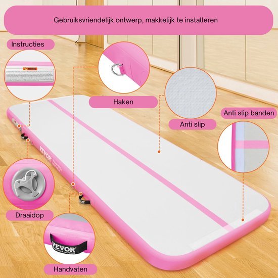 Mrs. Jones - Turnmat - Gym Mat - 3 Meter - Turquoise - L - Kussen ...