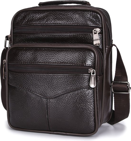 Crossbody Tas Heren - Sling Bag - Leren schoudertas heren - Werktas ...