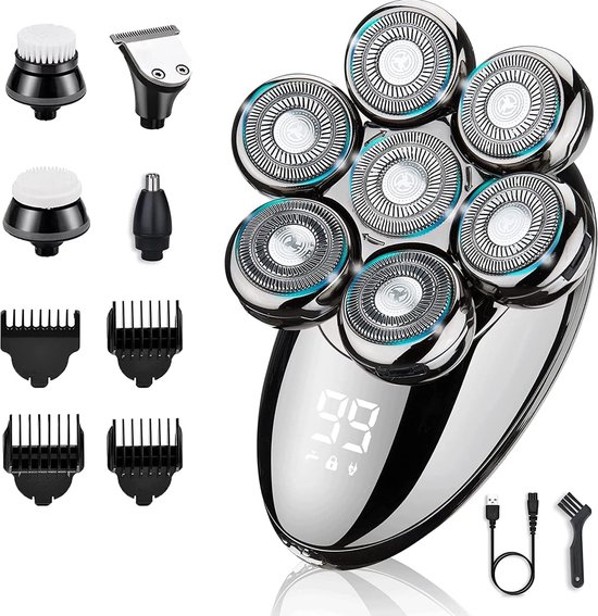 Lexium Skull Shaver - Scheerapparaat Mannen – Trimmer - Tondeuse - Hoofd Kaal Scheren | bol