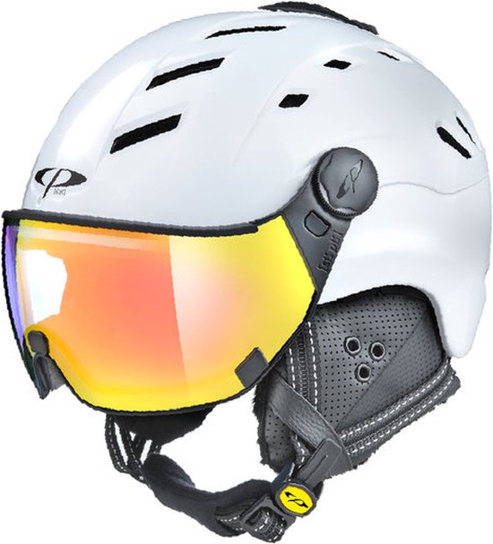 CP Camurai - Skihelm met Vizier - wit - 53-55/S - Meekleurend Vizier Cat. 1-2 (//) | bol