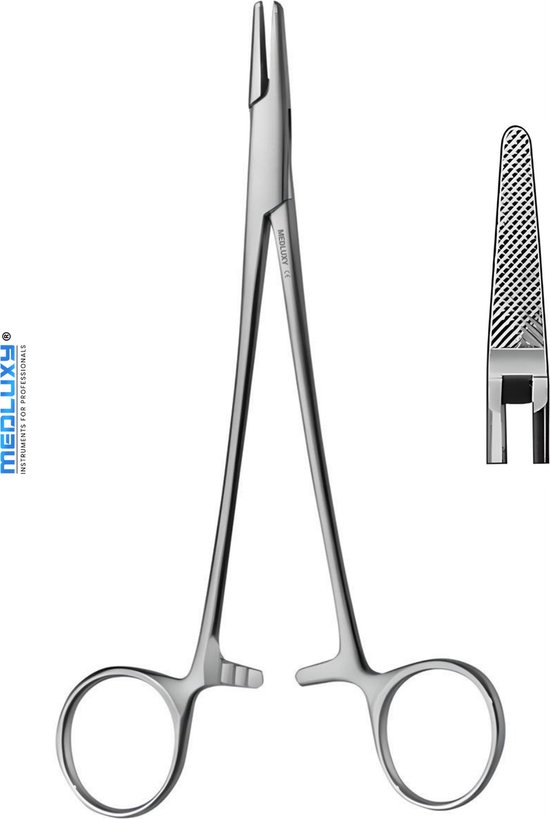 Medluxy - Naaldhouder Mayo-Hegar - 14cm - Recht - M-0194 (Verpleegkunde ...