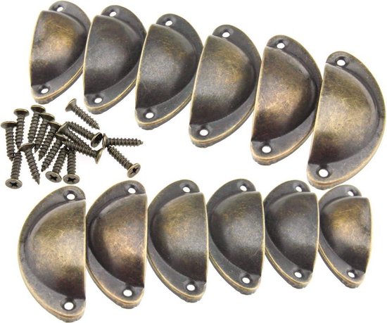 Lade Half Maan Shell Pull Handvatten - Set van 12 - Retro Keuken Kast ...