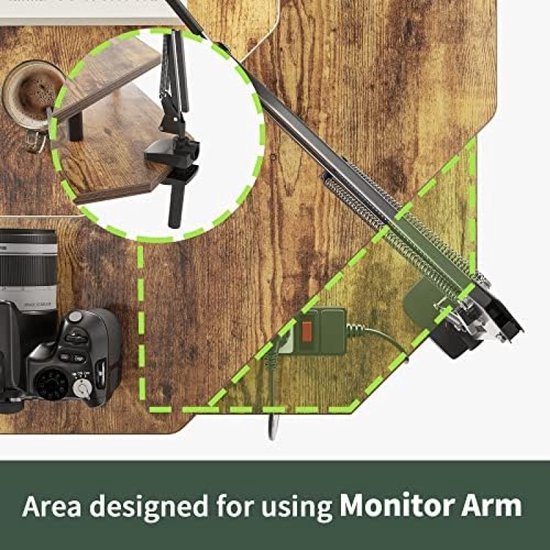 160cm Elektrisch in hoogte verstelbaar bureau met LED-strip, L Shape ...