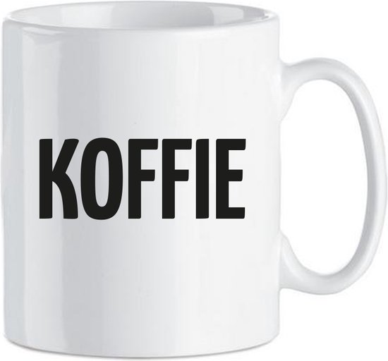 Keramische mok met tekst - Koffie - inhoud 300ml | Cadeau voor hem ...