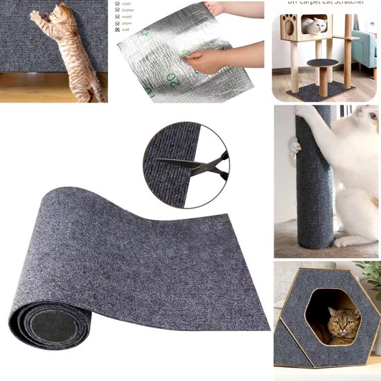 30x100 cm | Muur Anti Kat Kras | Sofa DIY Katten Krasplank | Kattenbak ...