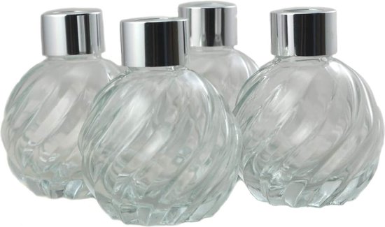 Set van 4 glazen diffuser flessen - etherische olie container - 120 ml ...